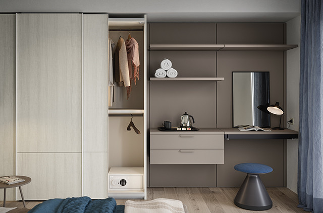 Walk-in closets - Slotted rail walk-in closets by Cinquanta3